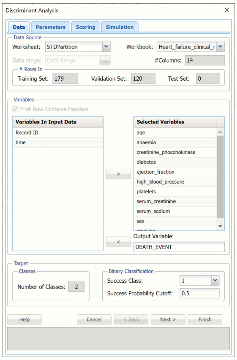 Using Discriminant Analysis | solver