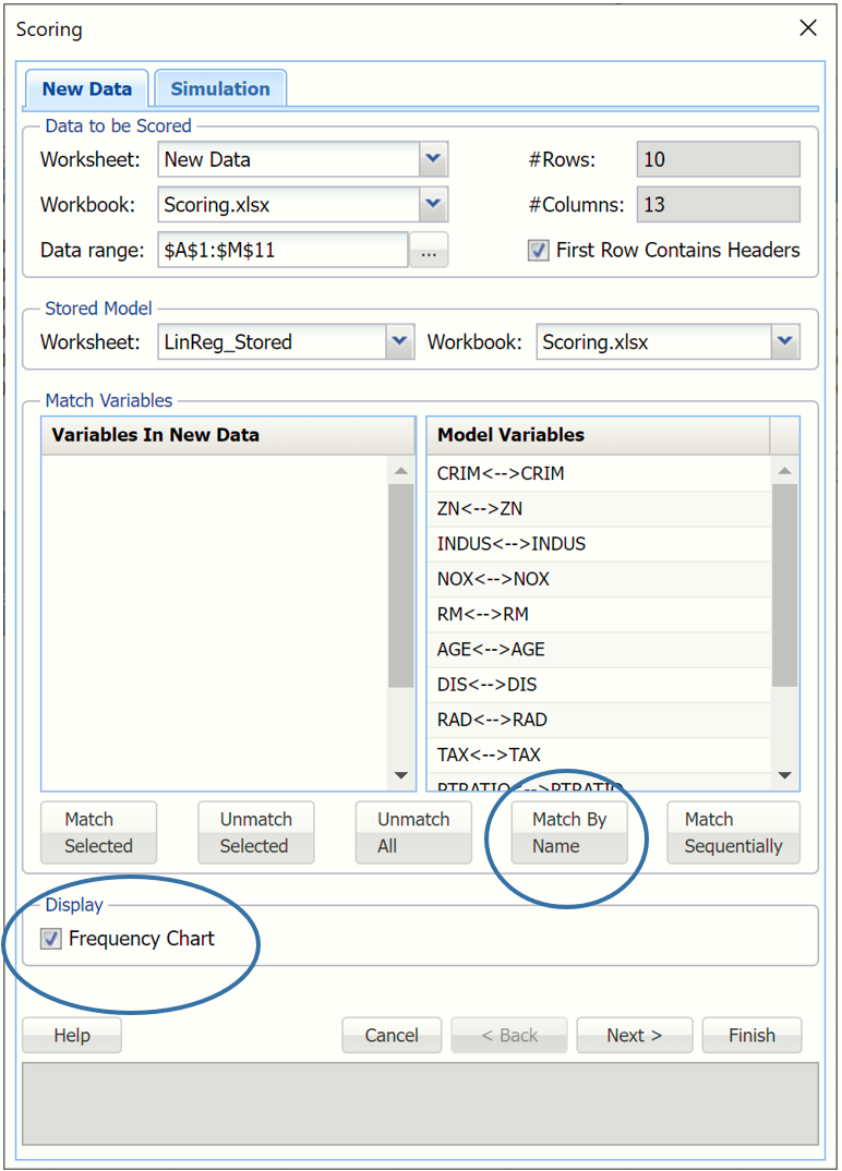 Using Stored Model Sheets to Score New Data | solver